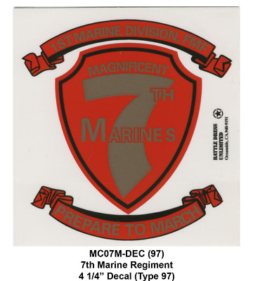 7th Marines, insignia decal/sticker (USMC Marine Regiment) | eBay