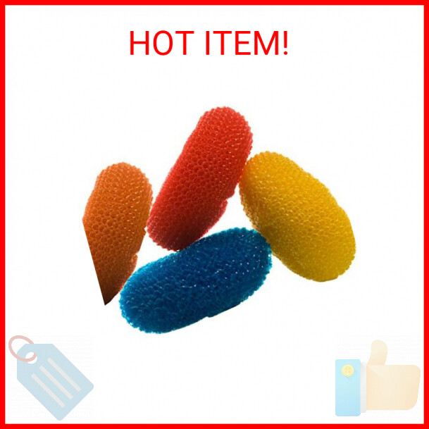 40 Pc Round Sponge Scouring Pads Scrub Wash Clean Kitchen Dishes ...