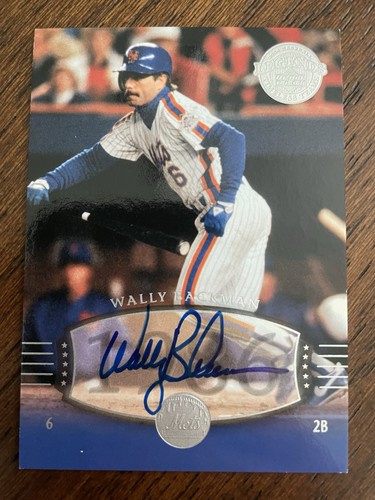 WALLY BACKMAN NEW YORK METS SIGNED 2004 UPPER DECK LEGENDS CARD #263 ...