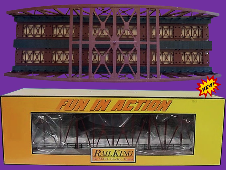 MTH RAILKING 40-1058 Rust O SCALE 2-Track Steel Arch Bridge NEW IN OEM ...