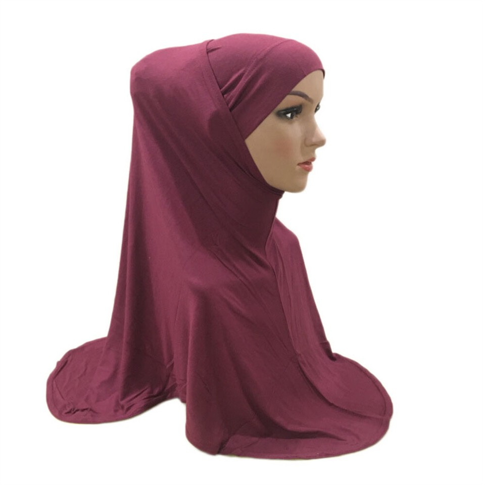 2 Piece Muslim Women Headscarf Shawl Scarf Hijab Wrap Headwear Amira ...