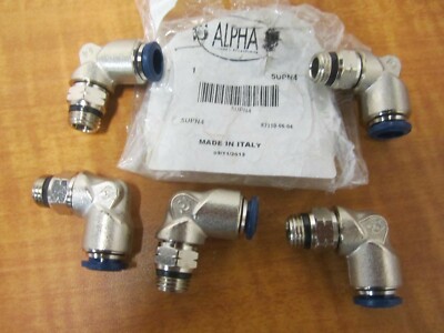 ALPHA FITTINGS 90 Deg Male Swivel Elbow -87110-06-04- Elbow, Brass, 3/8 ...