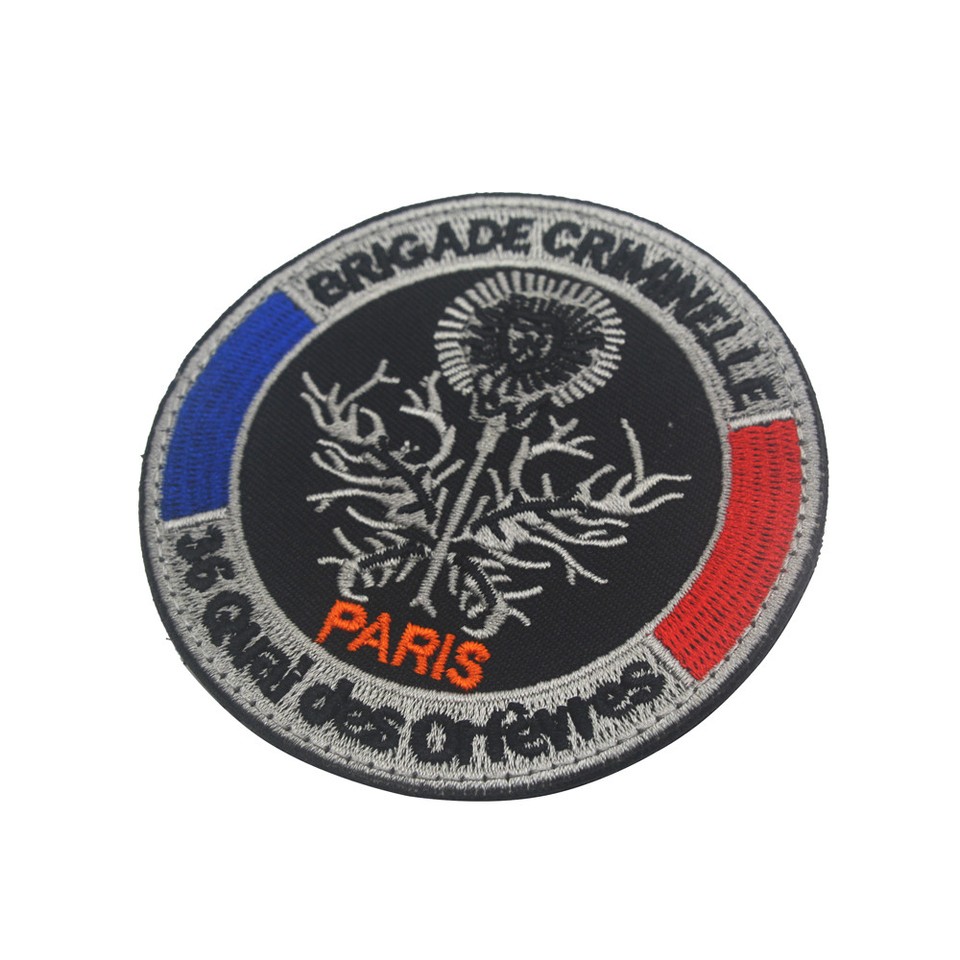 Embroidered France Flag GIGN CSI GIPN Hook Loop Patch Emblem Fastener ...