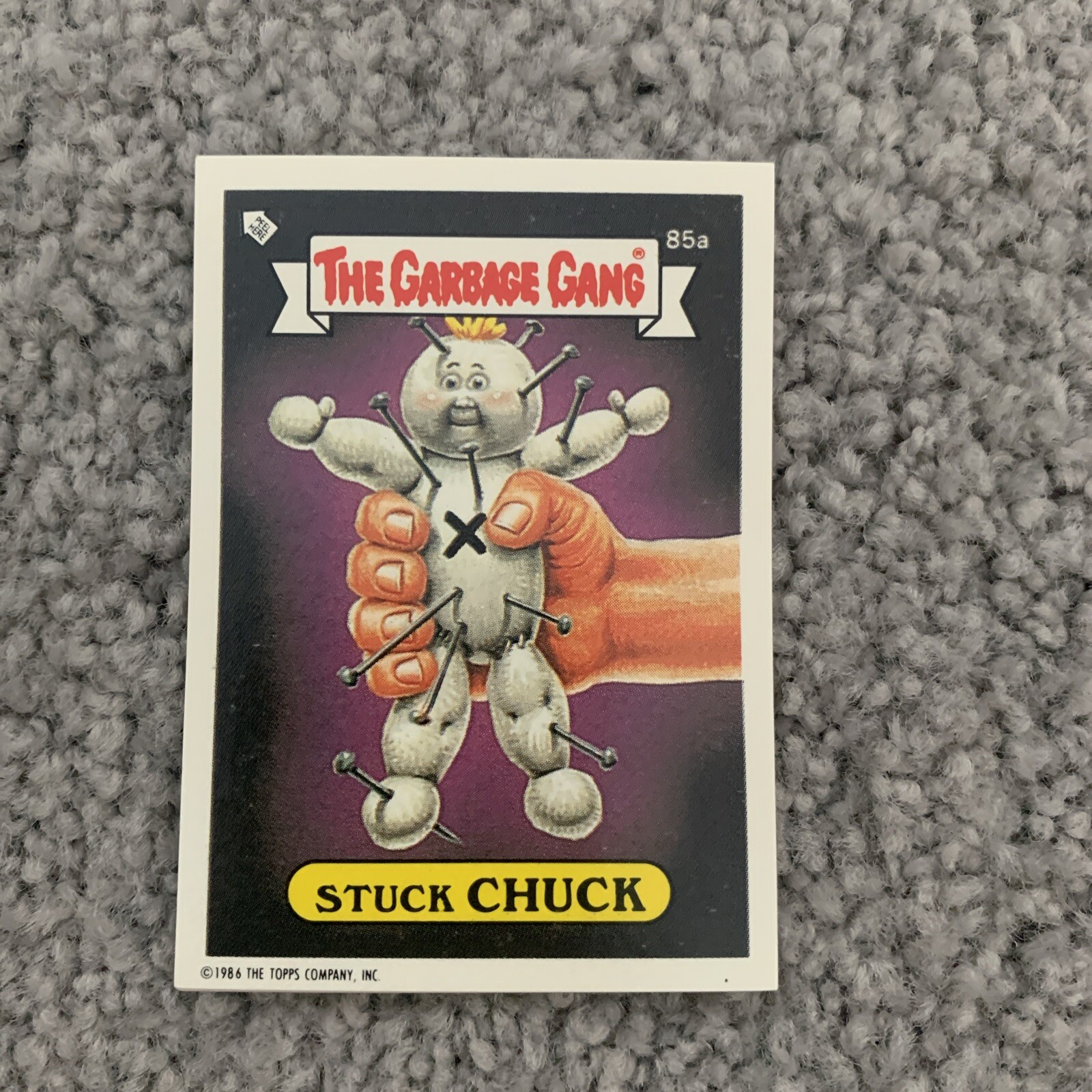 Vintage 1986 Garbage Gang Trading Card - No. 85a Stuck Chuck | eBay ...