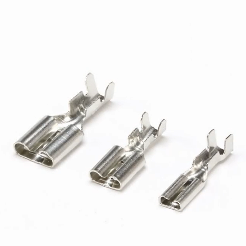 Uninsulated Female Spade Terminal Connectors Terminals Crimp Electrical ...