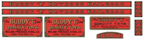 BUDDY-L OUTDOOR RAILROAD 963 DECAL SET | eBay