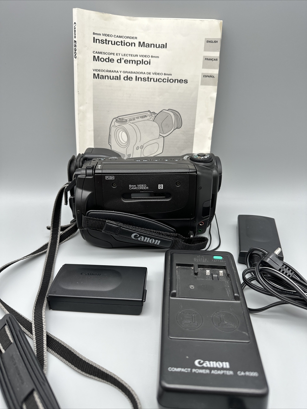 Canon ES900 HI-FI Stereo 8mm Video8 Camcorder VCR Player Color W ...