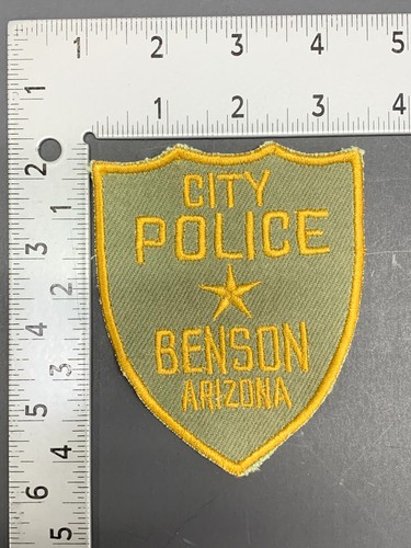 VINTAGE/OBSOLETE "CITY POLICE BENSON AROZONA PATCH" NEVER SEWN, NICE ...