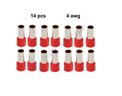 14 pcs 4 Gauge Wire Ferrule for car audio Amp Amplifier Power Ground ...