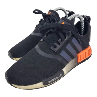 ADIDAS Shoes NMD R1 Mens Size 6.5 Black SOLAR Orange Running Sneaker ...
