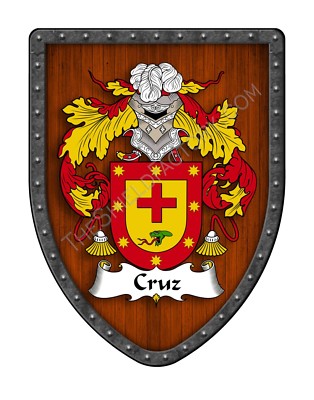 Cruz Coat of Arms Spanish Hispanic Family Crest Hanging Shield SH503P ...