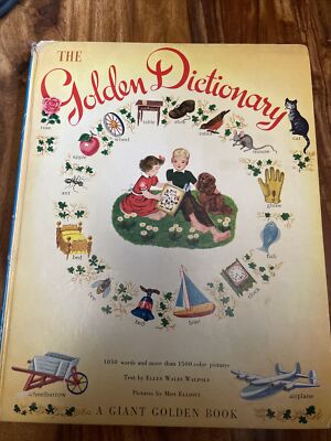 The Golden Dictionary, A Giant Golden Book 1944 VTG Children Book | eBay
