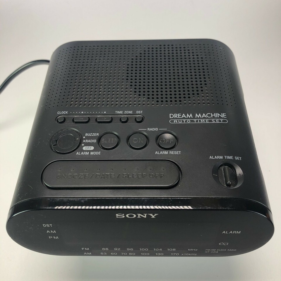 Genuine SONY ICF-C218 Dream Machine FM/AM Alarm Clock Radio Black | eBay