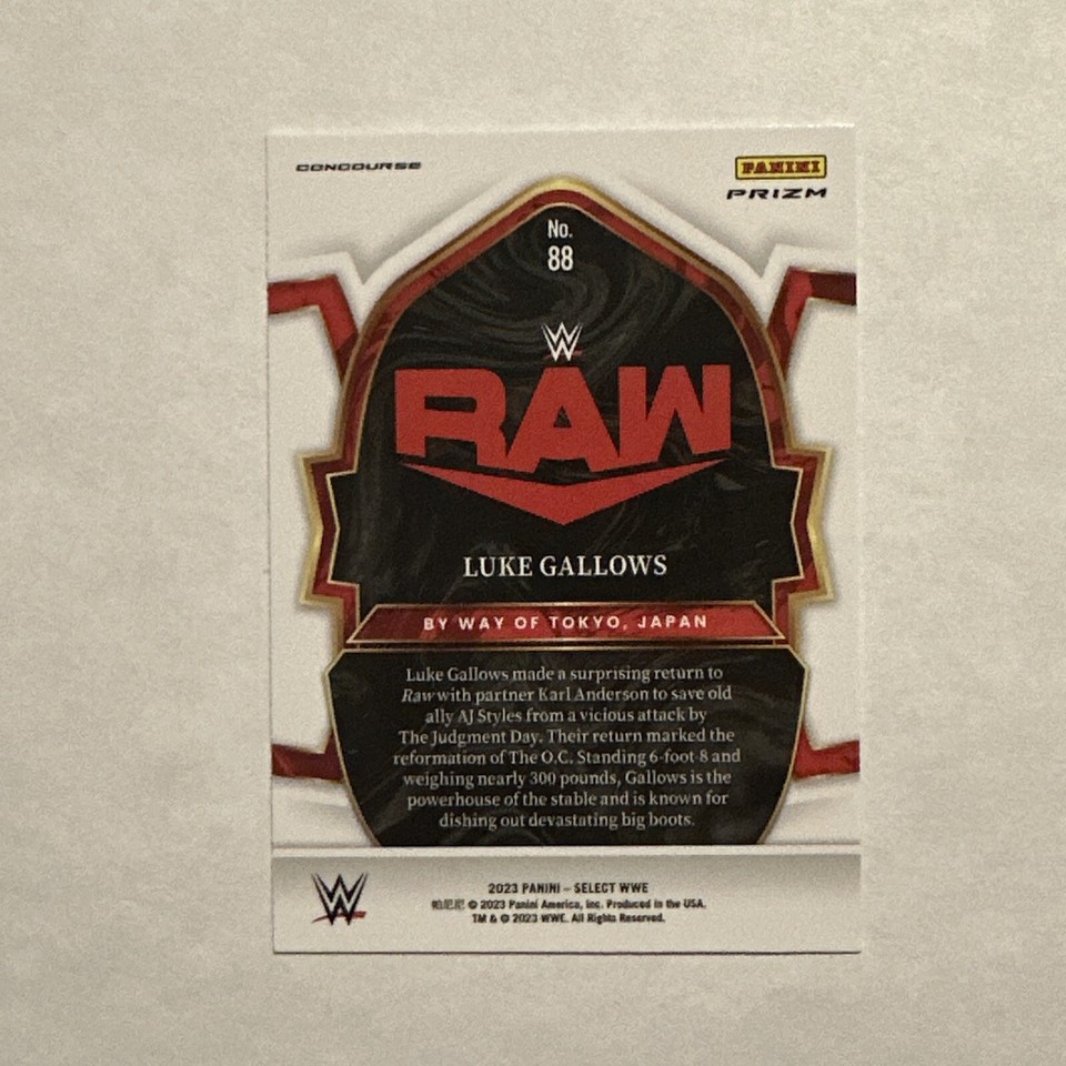 2023 Panini Select WWE Luke Gallows Concourse Red Prizm #88 | eBay