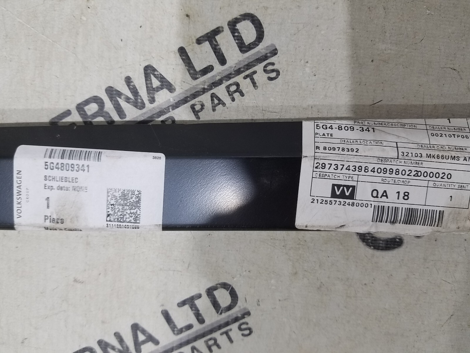 GENUINE VW GOLF MK7 2012-2020 LEFT PASSENGER SIDE SKIRT PLATE 5G4809341 ...