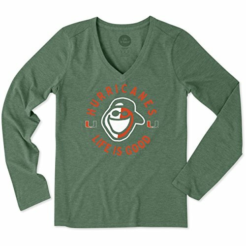 NCAA Miami Hurricanes Adult Women Women's Longsleeve Cool Vee Face ...
