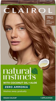 Clairol Natural Instincts Semi-Permanent No Ammonia Hair Dye 7RG Dark ...