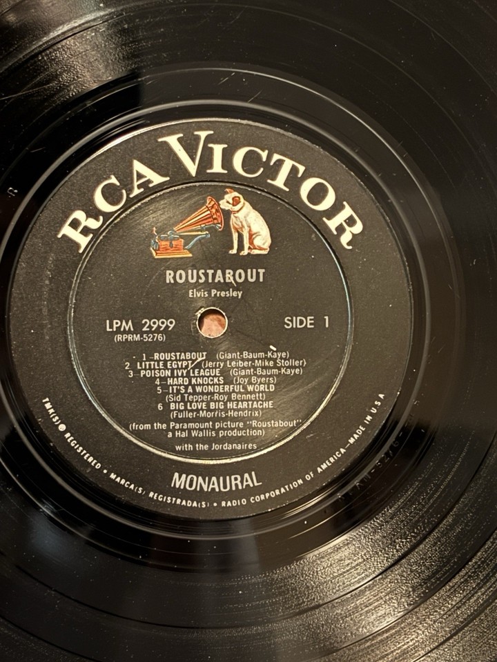 Elvis Presley Roustabout Soundtrack Vinyl Record! RCA Victor LPM-2999 ...