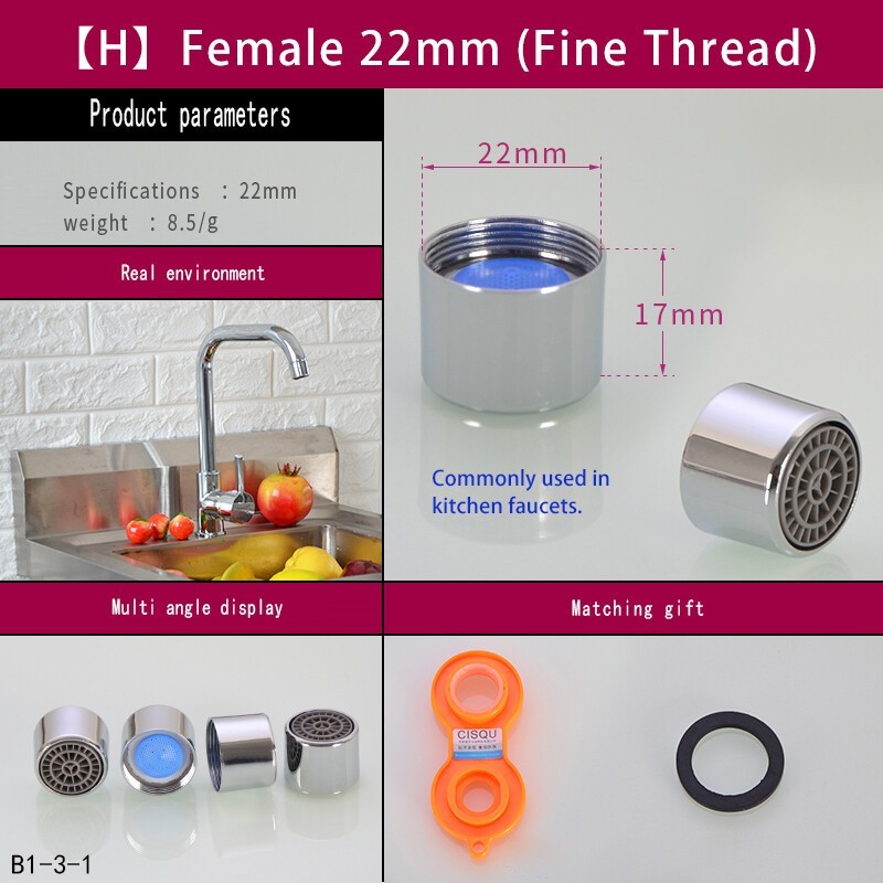 Faucet Aerator Tap Male Female Nozzle Spout End Diffuser Filter Kitchen ...