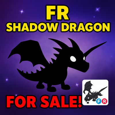 Roblox Adopt Me Shadow Dragon FR (Fly and Ride) Dragon Shadow SUPER ...