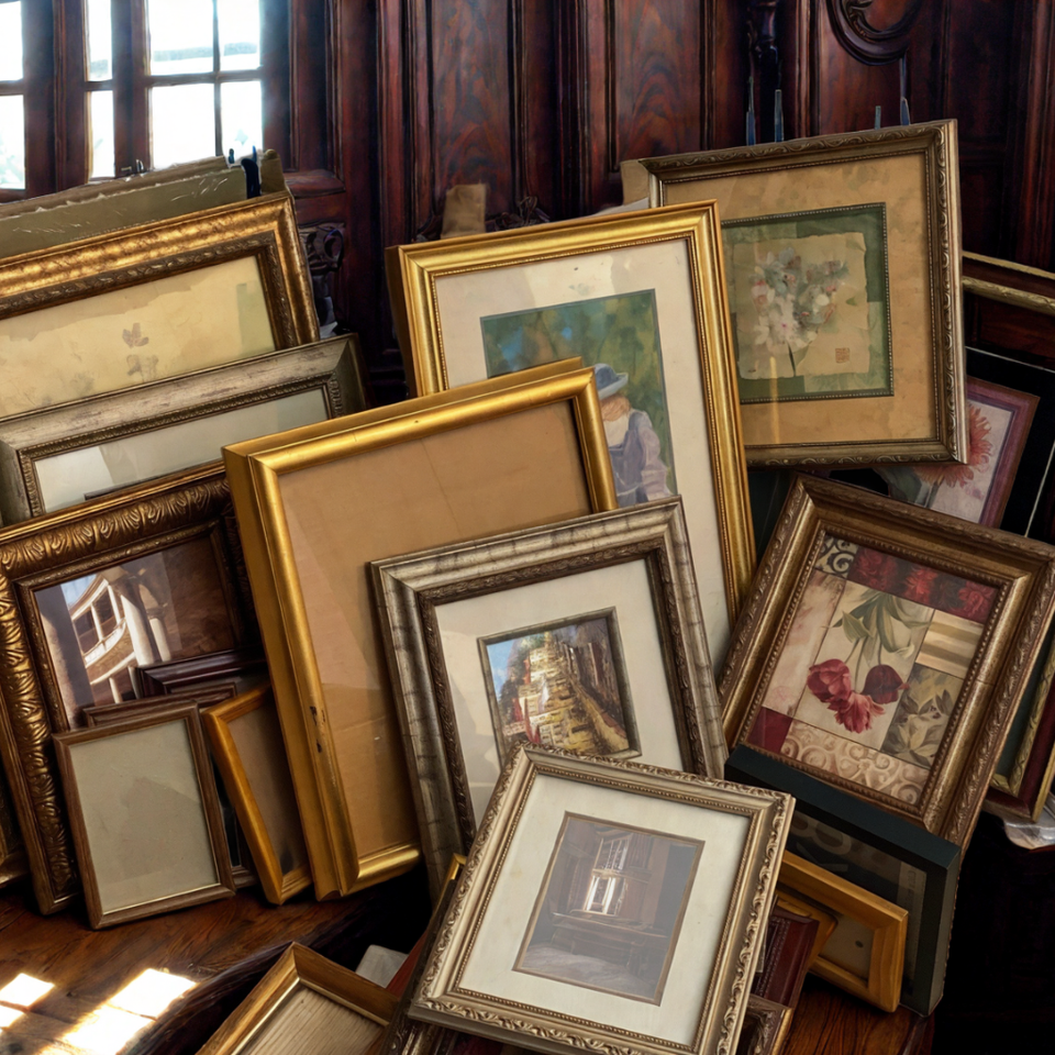 Lot of 20 Vintage Picture Frames - Antique Gold, Silver, & Wood ...