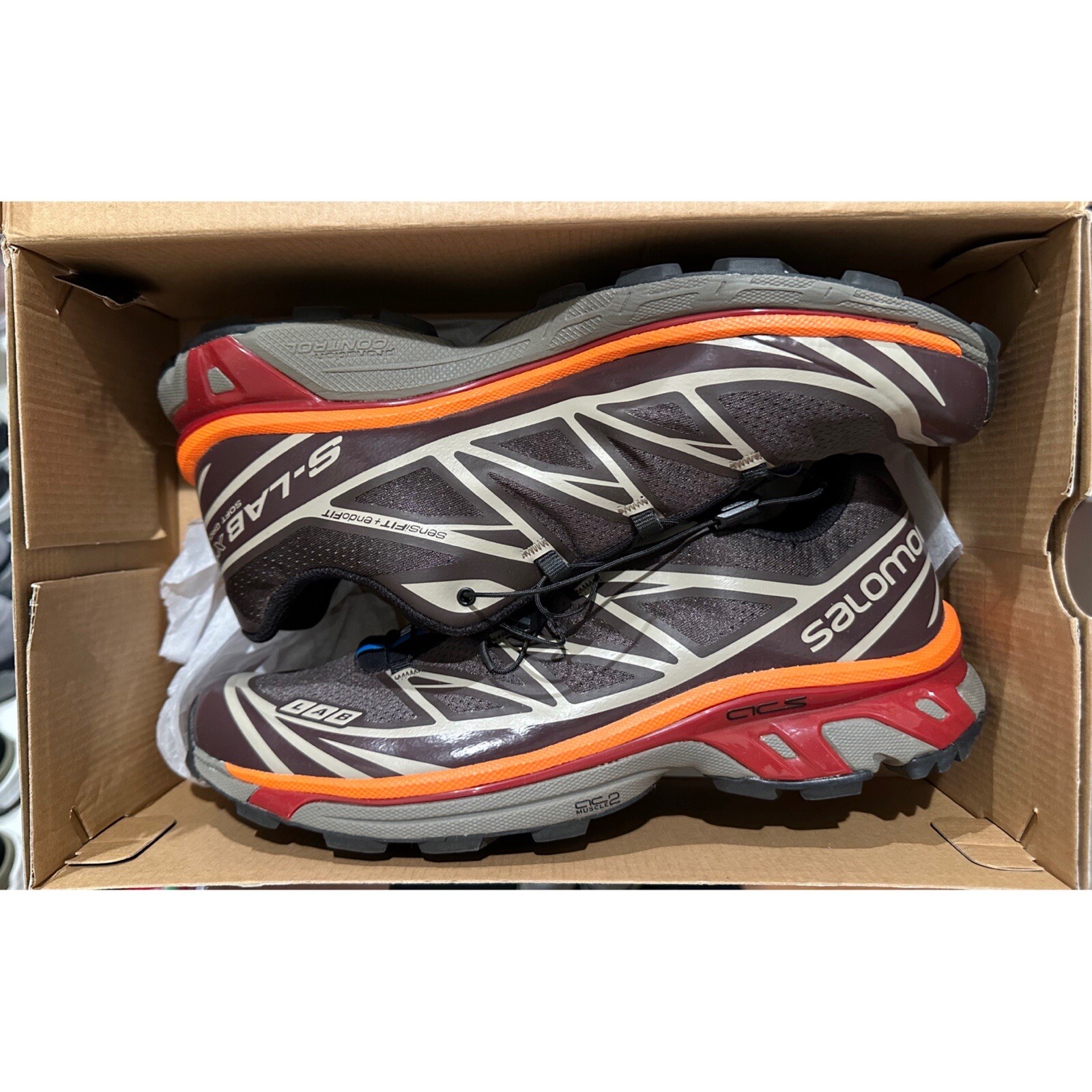 Size 12 - Salomon XT-6 Advanced Shale/Chocolate Plum/… - Gem