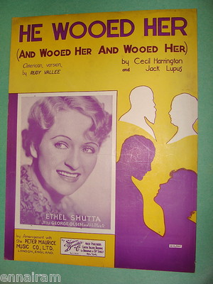 He Wooed Her 1935 Harrington & Lupus cover art: Weldy Baer photo: Ethel ...