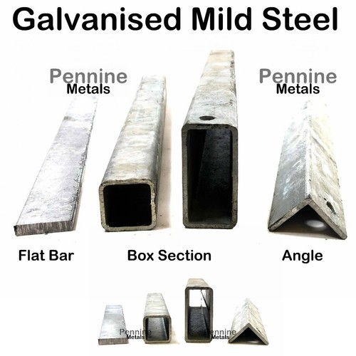 GALVANIZED Mild STEEL Sections Flat Square Rectangle Box & Angle Iron @ 1000 mm | eBay UK