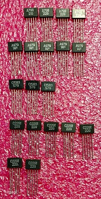 2SA798 2SA979 2SC2291 2SC1583 Genuine MITSUBISHI Transistor NOS +40 ...