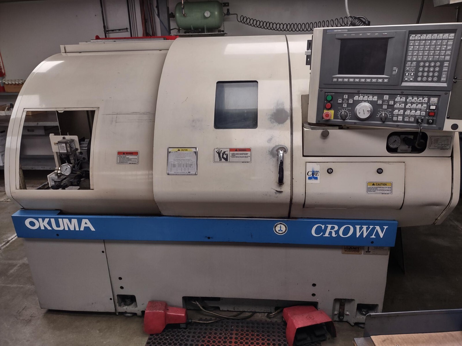 OKUMA CROWN MODEL 762E CNC LATHE, 8" CHUCK, OSP700L CONTROL, TAILSTOCK ...