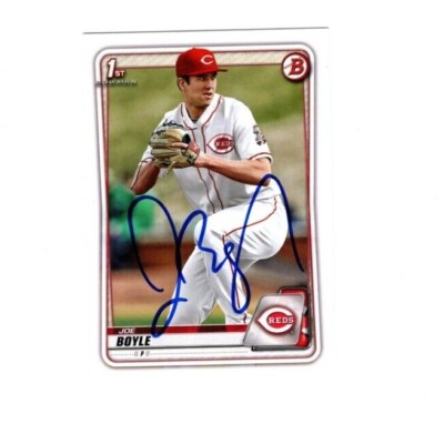 Joe Boyle 2020 Bowman IP autographed signed card Reds BD165 Notre Dame ...