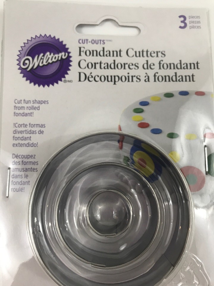 Wilton Cut Outs 3 Circle Fondant Cutters | eBay