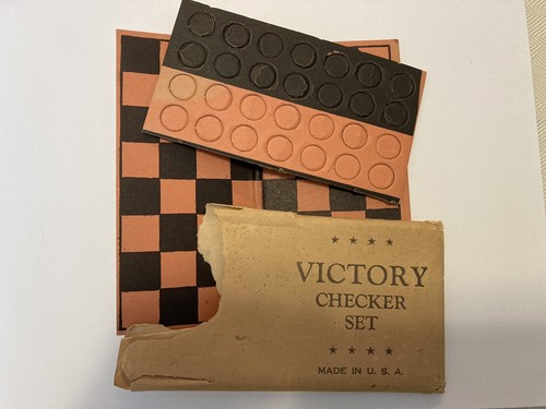 Antique Unused 'Victory Checker Set' Portable Pocket Size | eBay