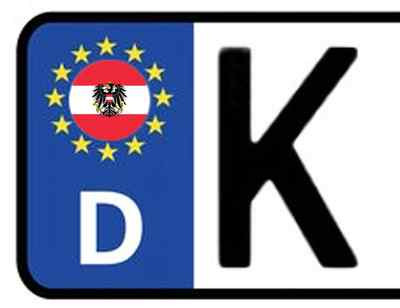 2x Kennzeichen Aufkleber ÖSTERREICH, Austria Nummerschild Sticker | eBay