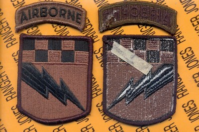 US Army 525th Military Intelligence Brigade Airborne OD Green & Black ...