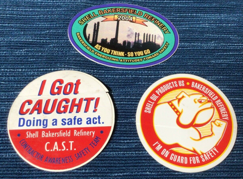 2004 Shell Bakersfield Refinery Plant Gas Oil Decal Sticker Lot of 3 ...