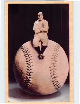 Postcard Babe Ruth Sitting on a Giant Baseball | eBay