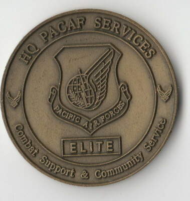 USAF HQ PACAF SERVICES ELITE FITNESS Challenge Coin 1.5"DIA B10 | eBay