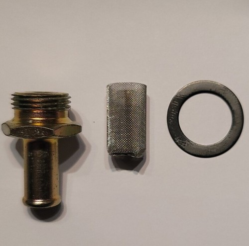 Edelbrock Carburetor Fuel Inlet Fitting 1497; Gold Iridite 3/8" Hose to ...