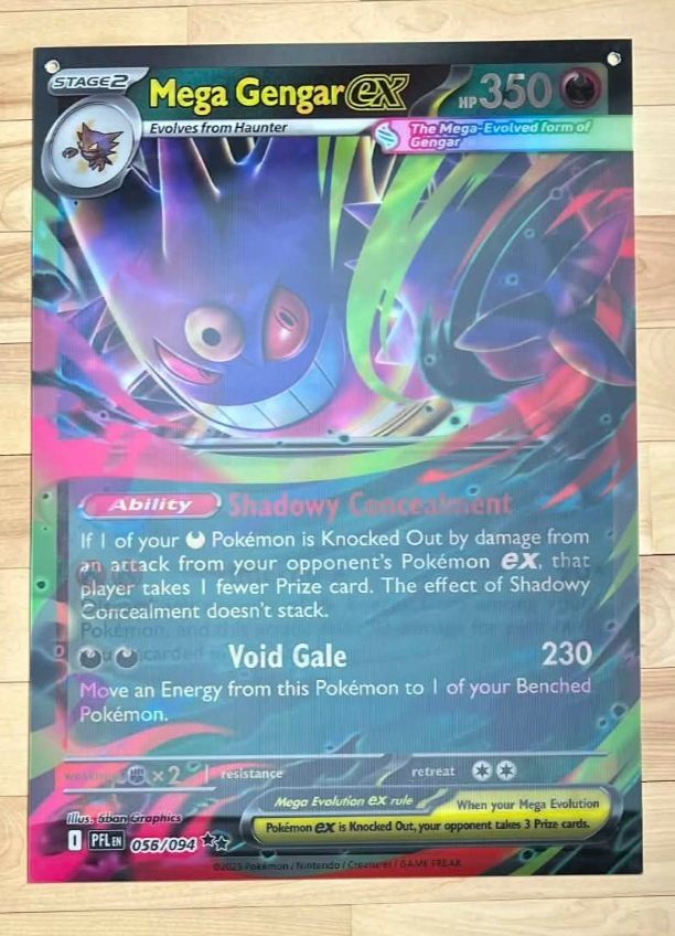 Pokemon Mega Charizard Gengar Ex Lenticular Phantasmal Flames Promo ...