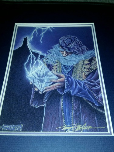 Ed Gedrose Signed Matted Print Wizard & Dragon. | eBay