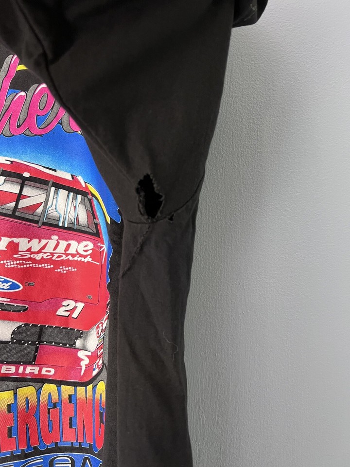Vtg 90s Morgan Shepherd T Shirt Nascar Cheerwine Racing USA THRASHED ...
