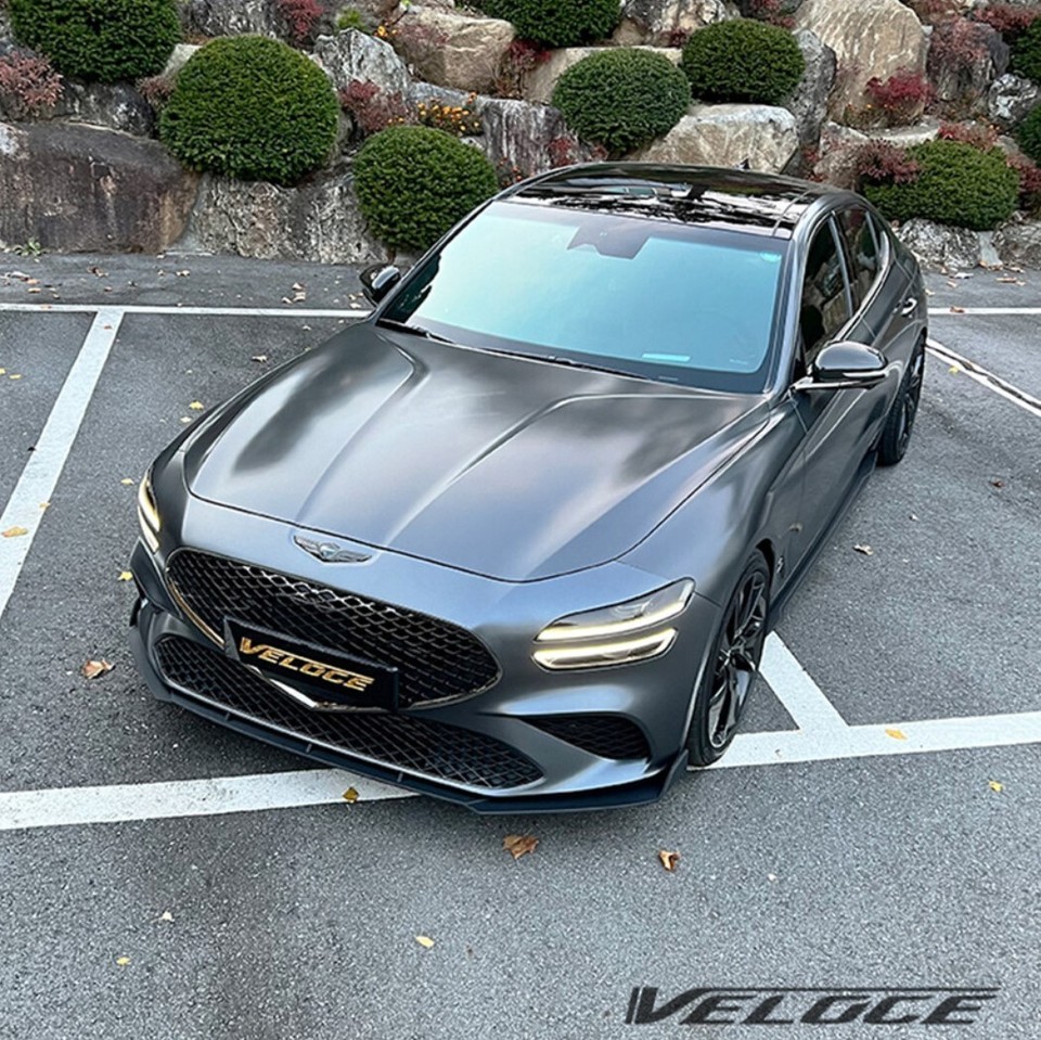Authentic Veloce Type-R Front Splitter Front Lip for Genesis G70 2022 ...