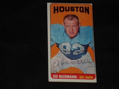 ED HUSMANN 1965 TOPPS SIGNED AUTOGRAPHED CARD #79 HOUSTON OILERS | eBay