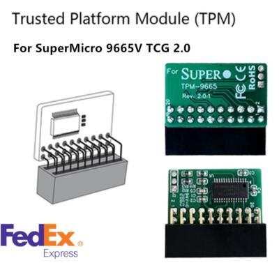 1PCS 20Pin TPM 2.0 Module Trusted Platform For SuperMicro AOM-TPM-9665V ...