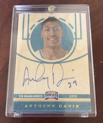 2012 Panini Threads Anthony Davis Auto Rookie RC Card #201-NEW ORLEANS ...