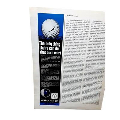 1972 Golden Ram Golf Balls Vintage Print Ad 70s | eBay