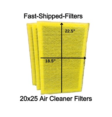 Fast-Shipped-Filters 3 -20x25 MicroPower Guard Air Cleaner Replacement ...