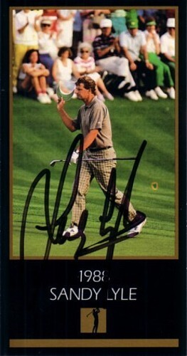 Sandy Lyle autographed signed autograph auto 1988 Masters Champion golf ...