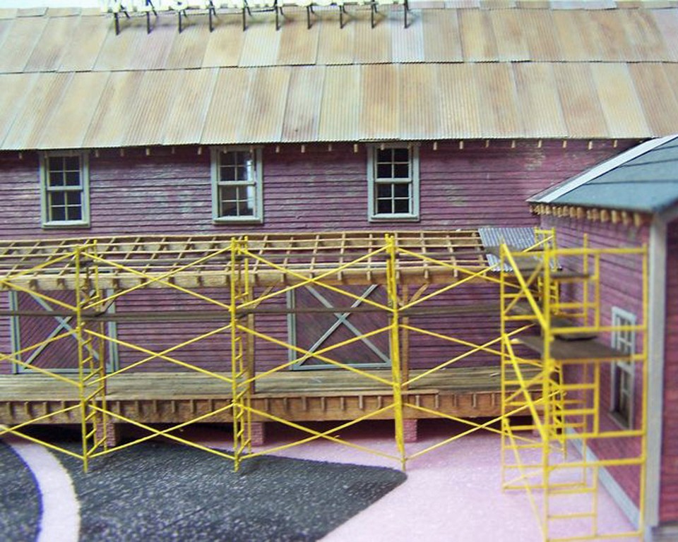 SCAFFOLDING HO Scale Model Railroad Structure Unpainted Laser Wood Kit ...